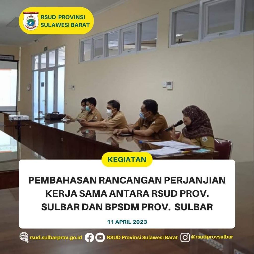Pembahasan Rancangan Perjanjian Kerja Sama Antara RSUD Provinsi Sulbar ... Pembahasan Rancangan Perjanjian Kerja Sama Antara RSUD Provinsi Sulbar ...